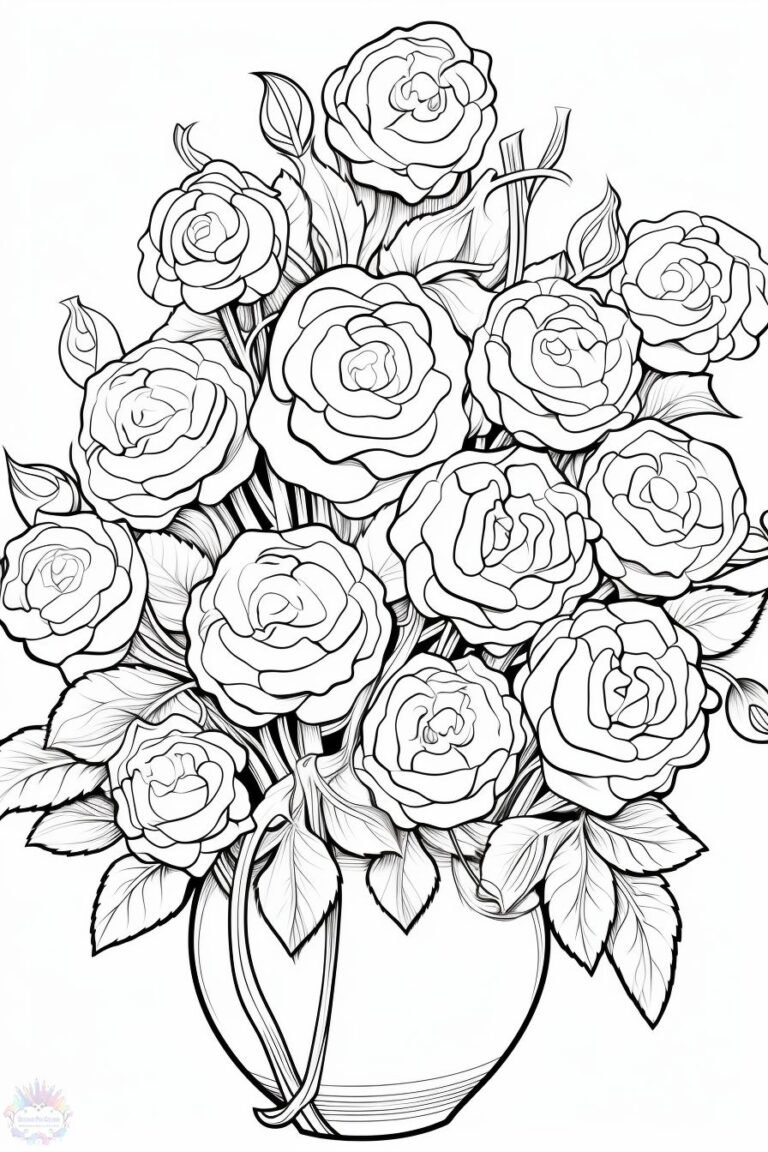 Rosa Para Colorir + De 35 Desenhos Para Imprimir e Pintar
