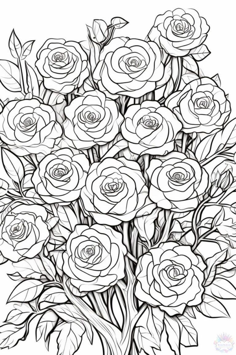 Rosa Para Colorir + De 35 Desenhos Para Imprimir e Pintar