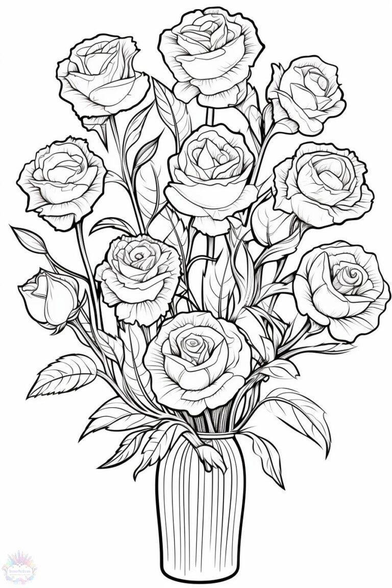 Rosa Para Colorir + De 35 Desenhos Para Imprimir e Pintar