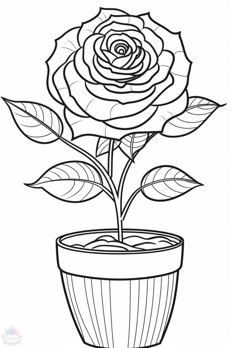 Rosa Para Colorir + De 35 Desenhos Para Imprimir e Pintar