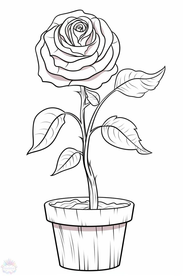 Rosa Para Colorir + De 35 Desenhos Para Imprimir e Pintar