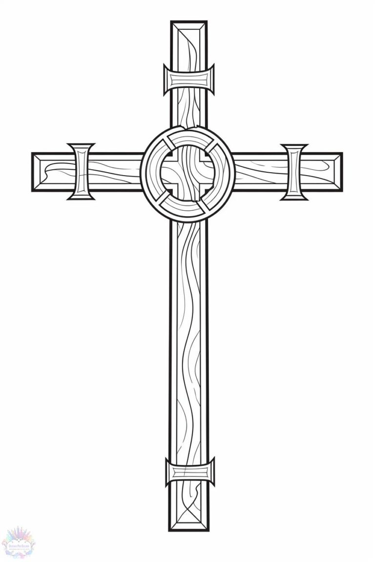 Cruz Para Colorir - 40 Desenhos Para Imprimir e Pintar