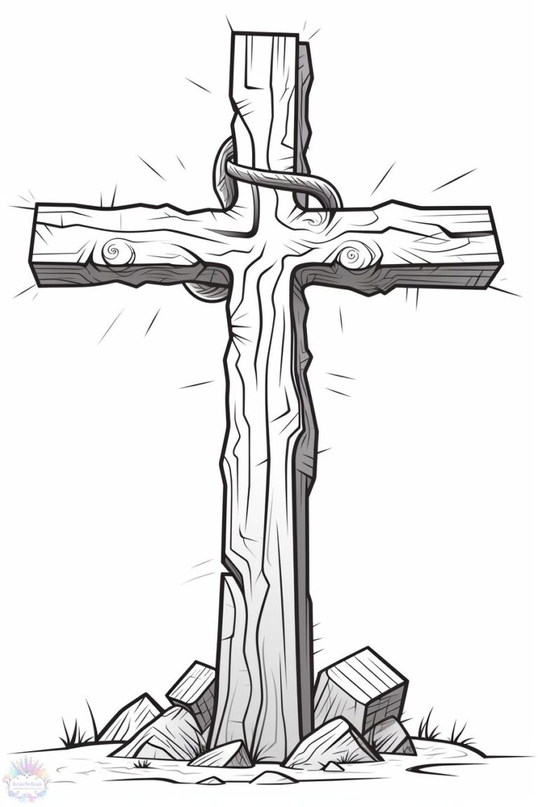 Cruz Para Colorir - 40 Desenhos Para Imprimir e Pintar