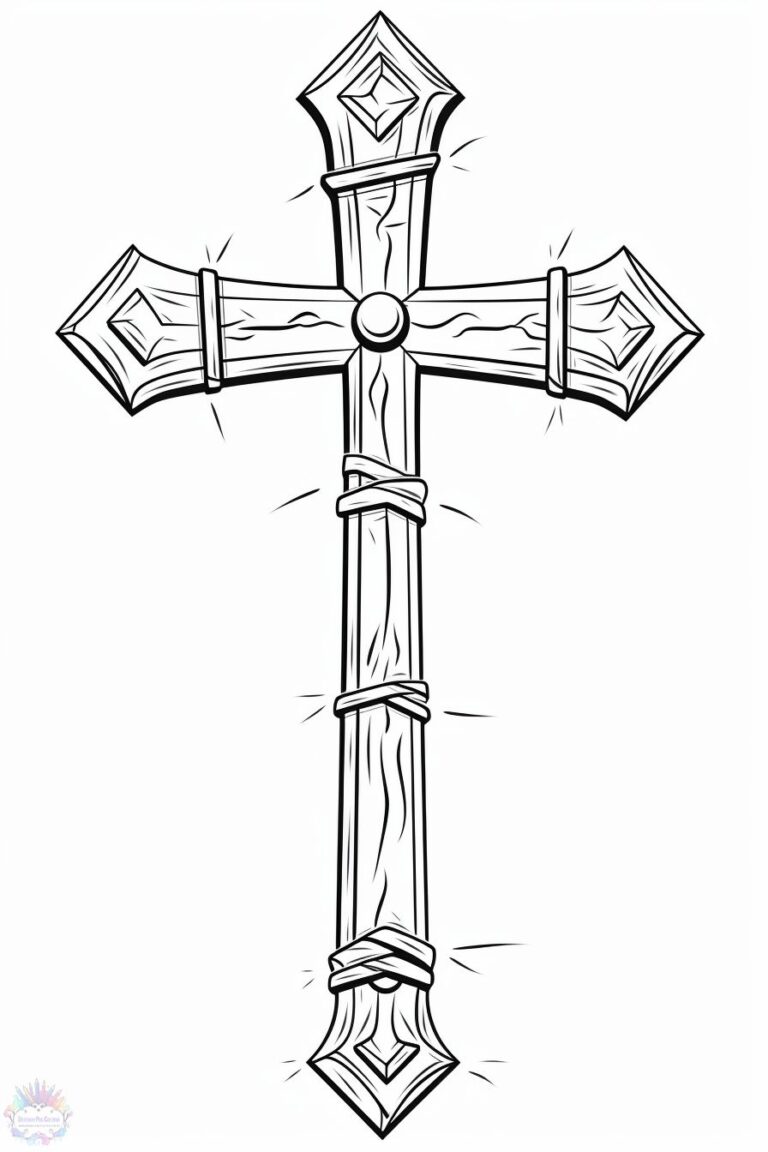 Cruz Para Colorir - 40 Desenhos Para Imprimir e Pintar