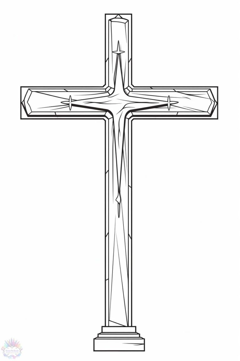 Cruz Para Colorir - 40 Desenhos Para Imprimir e Pintar