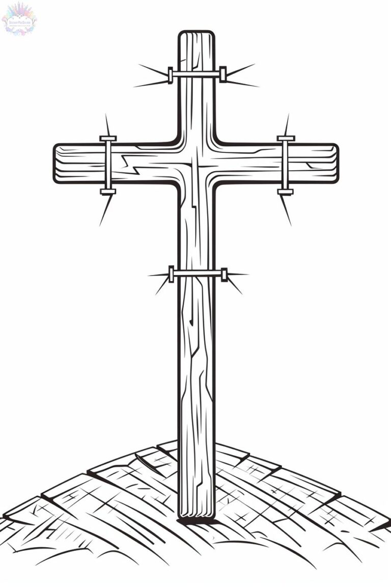 Cruz Para Colorir - 40 Desenhos Para Imprimir e Pintar