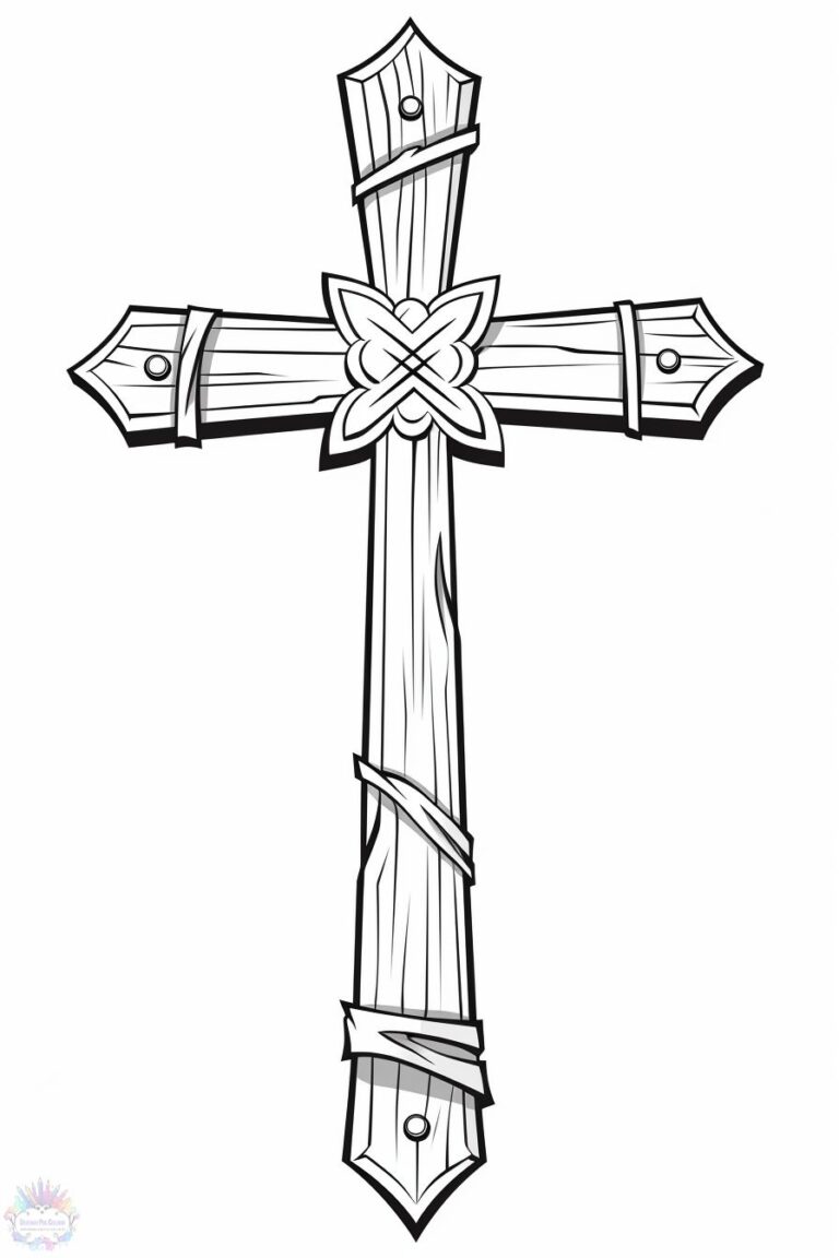 Cruz Para Colorir - 40 Desenhos Para Imprimir e Pintar