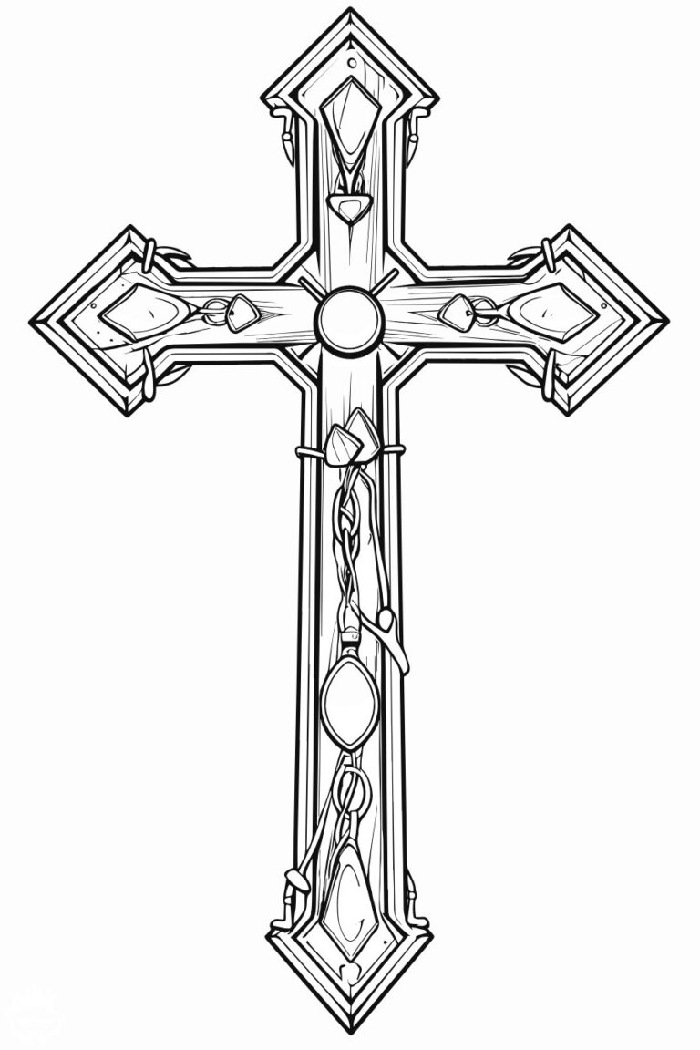 Cruz Para Colorir - 40 Desenhos Para Imprimir e Pintar