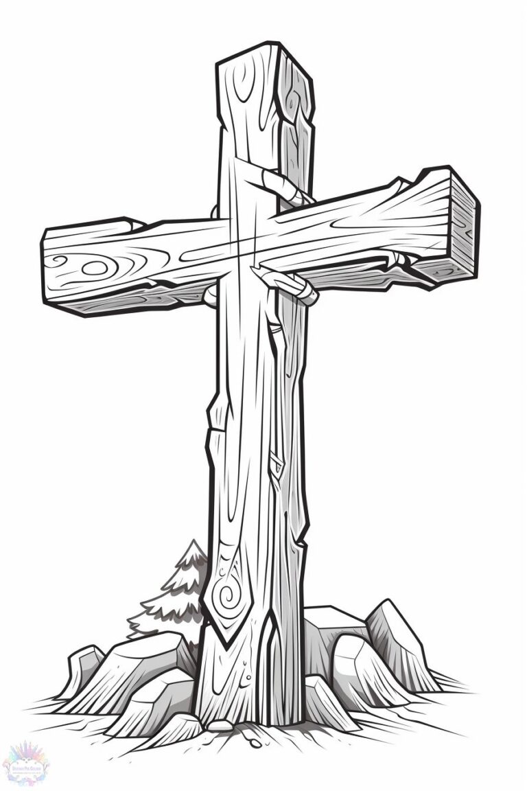 Cruz Para Colorir - 40 Desenhos Para Imprimir e Pintar