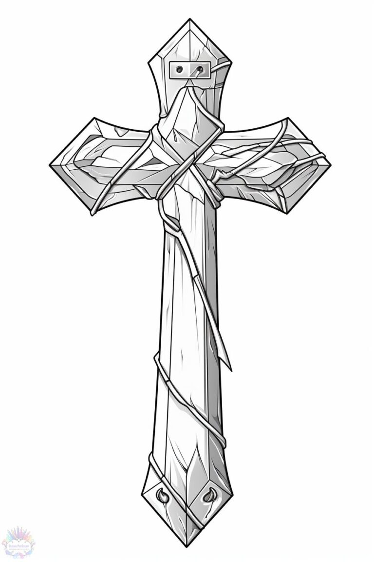 Cruz Para Colorir - 40 Desenhos Para Imprimir e Pintar