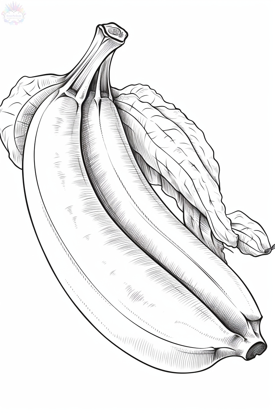Banana Coloring Pages
