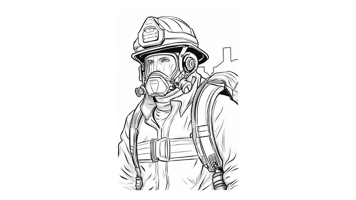 Bombeiro Para Colorir - Imprima e Pinte