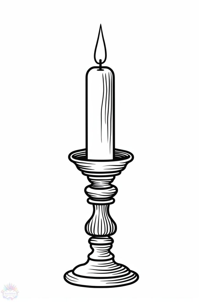 Candle Coloring Pages