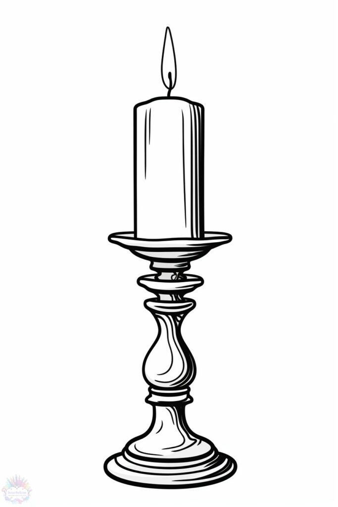 Candle Coloring Pages