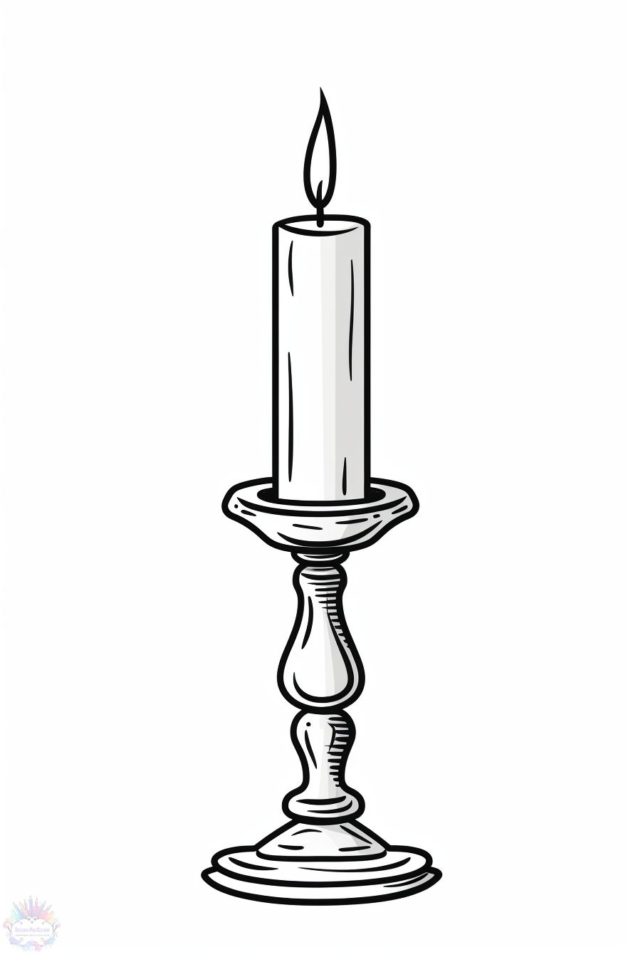Candle Coloring Pages
