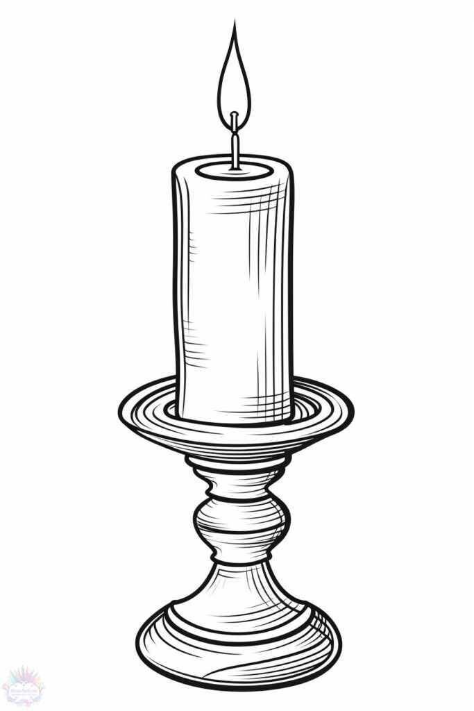 Candle Coloring Pages