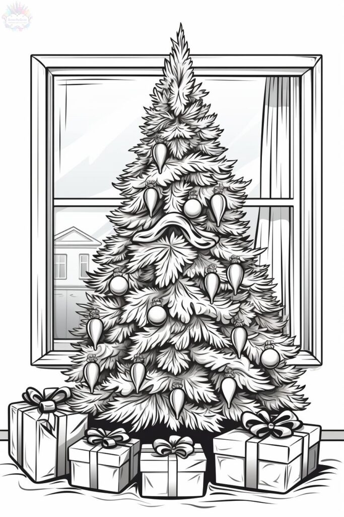 Christmas Tree Coloring Pages