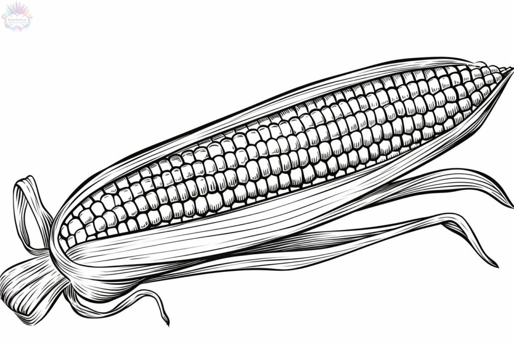 Corn Coloring Pages