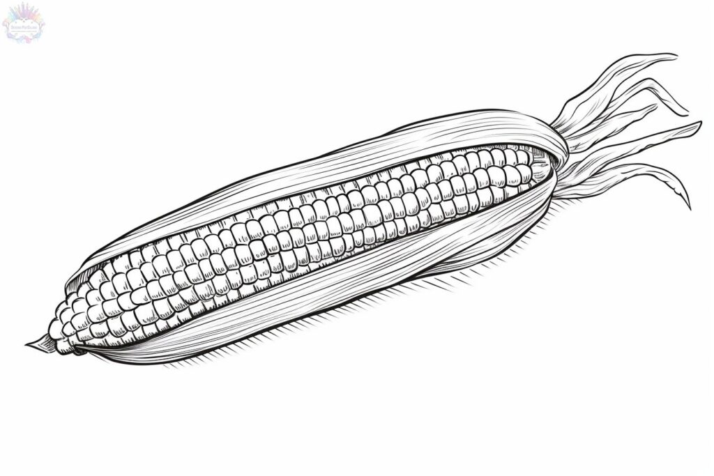 Corn Coloring Pages