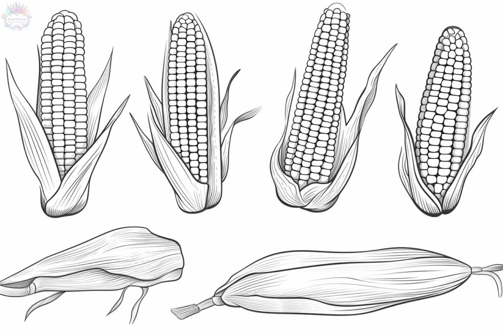 Corn Coloring Pages