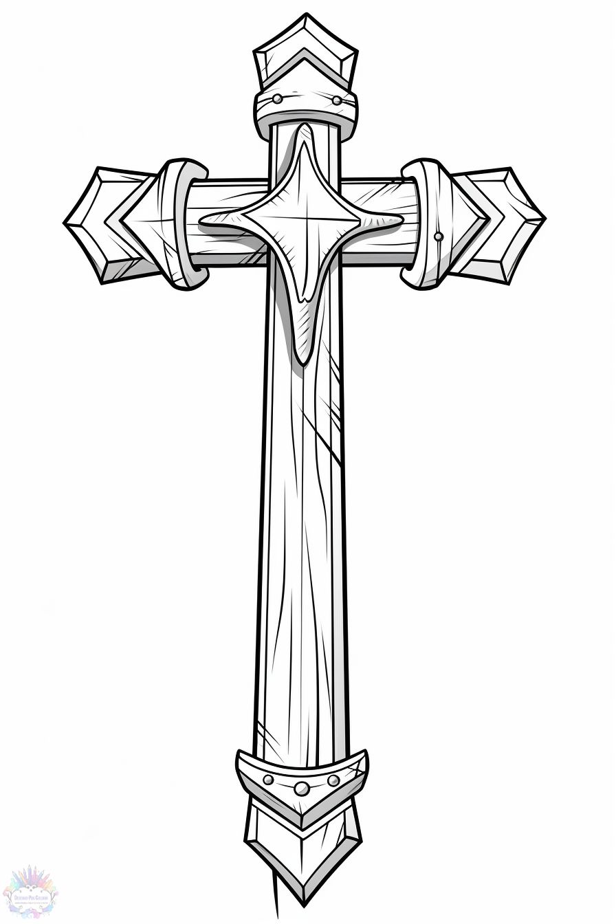 Cross Coloring Pages