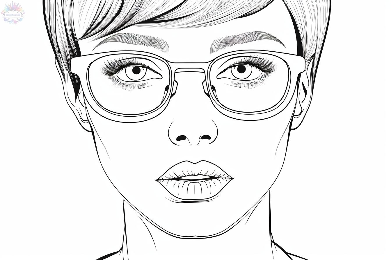 Glasses Coloring Pages