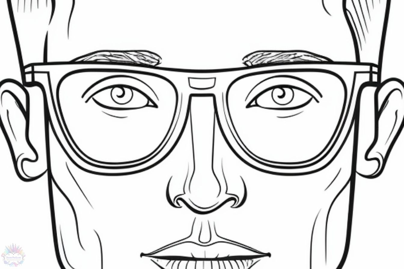Glasses Coloring Pages