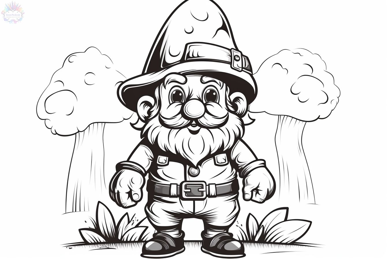 Gnome Coloring Pages