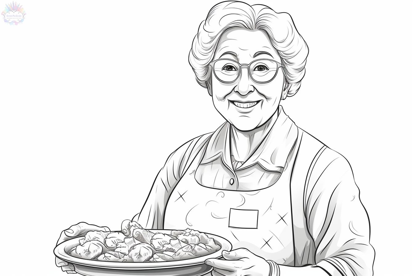 Grandma Coloring Pages