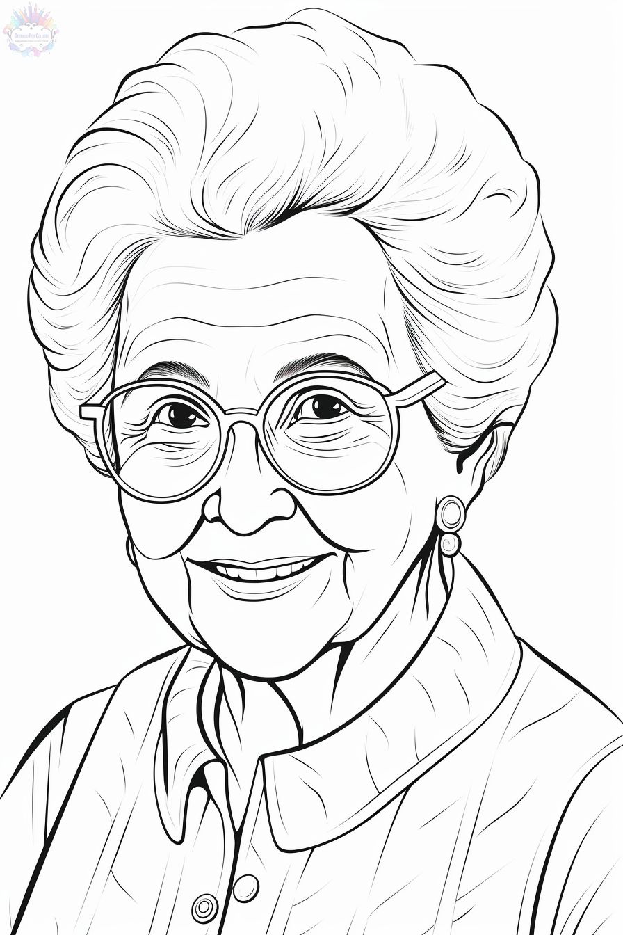 Grandma Coloring Pages