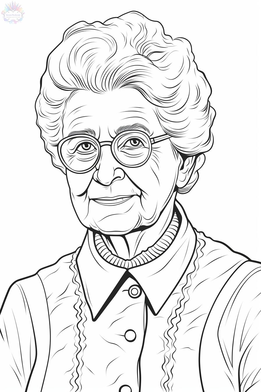 Grandma Coloring Pages