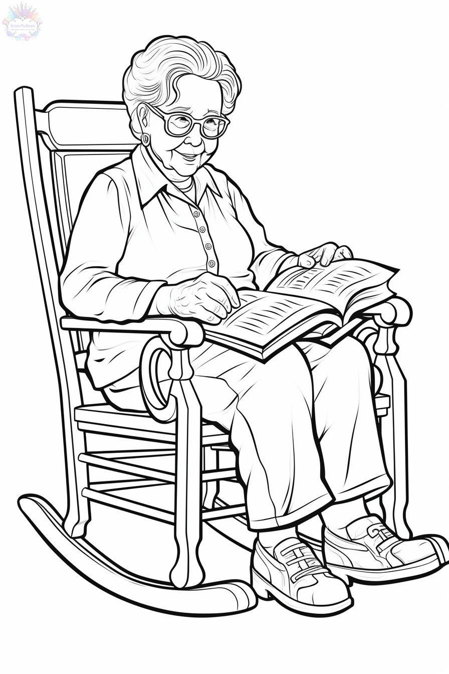 Grandma Coloring Pages