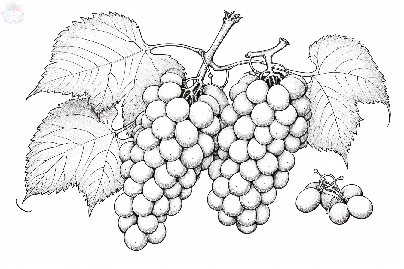 Grapes Coloring Pages