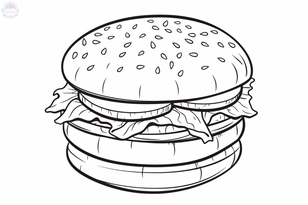 Hamburger Coloring Pages