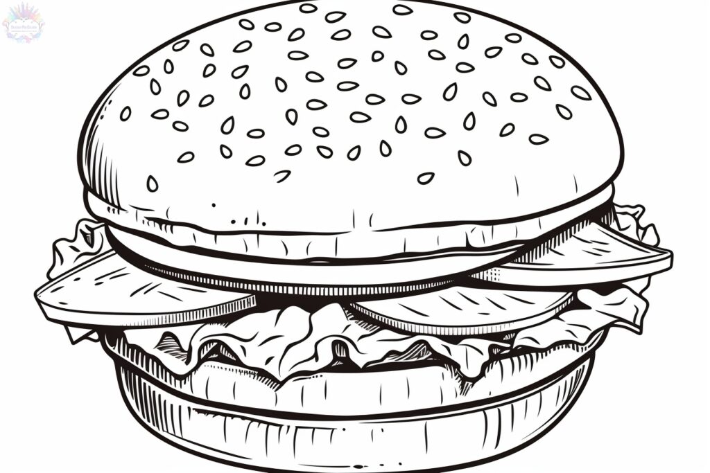 Hamburger Coloring Pages