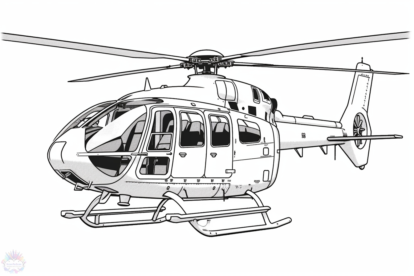 Helicopter Coloring Pages