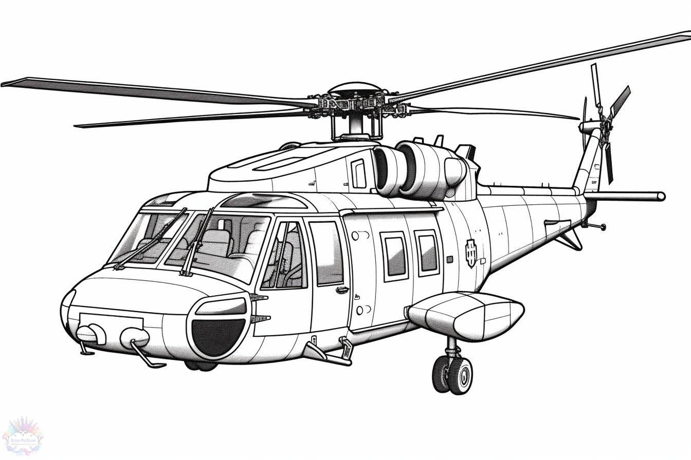 Helicopter Coloring Pages