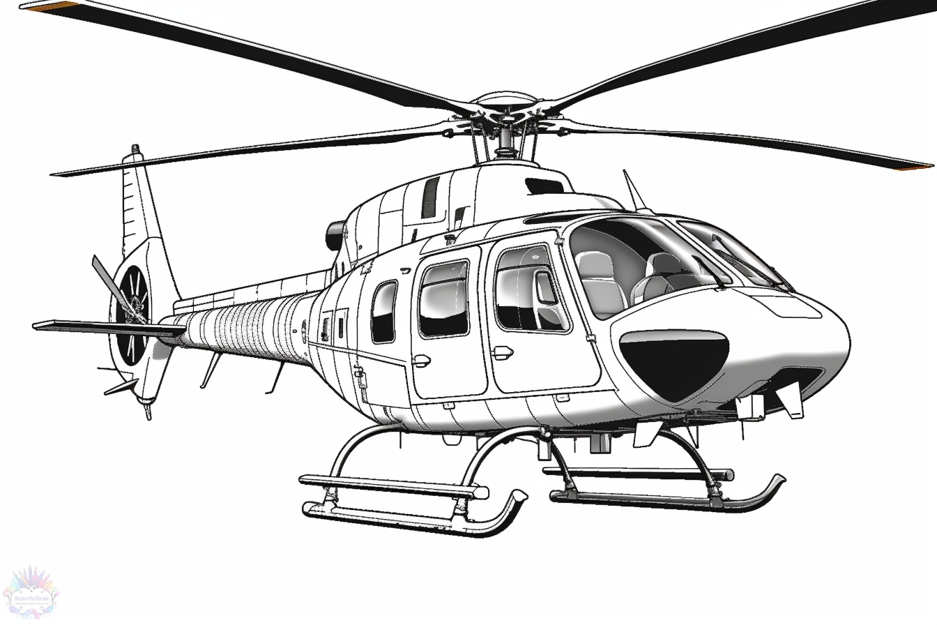 Helicopter Coloring Pages
