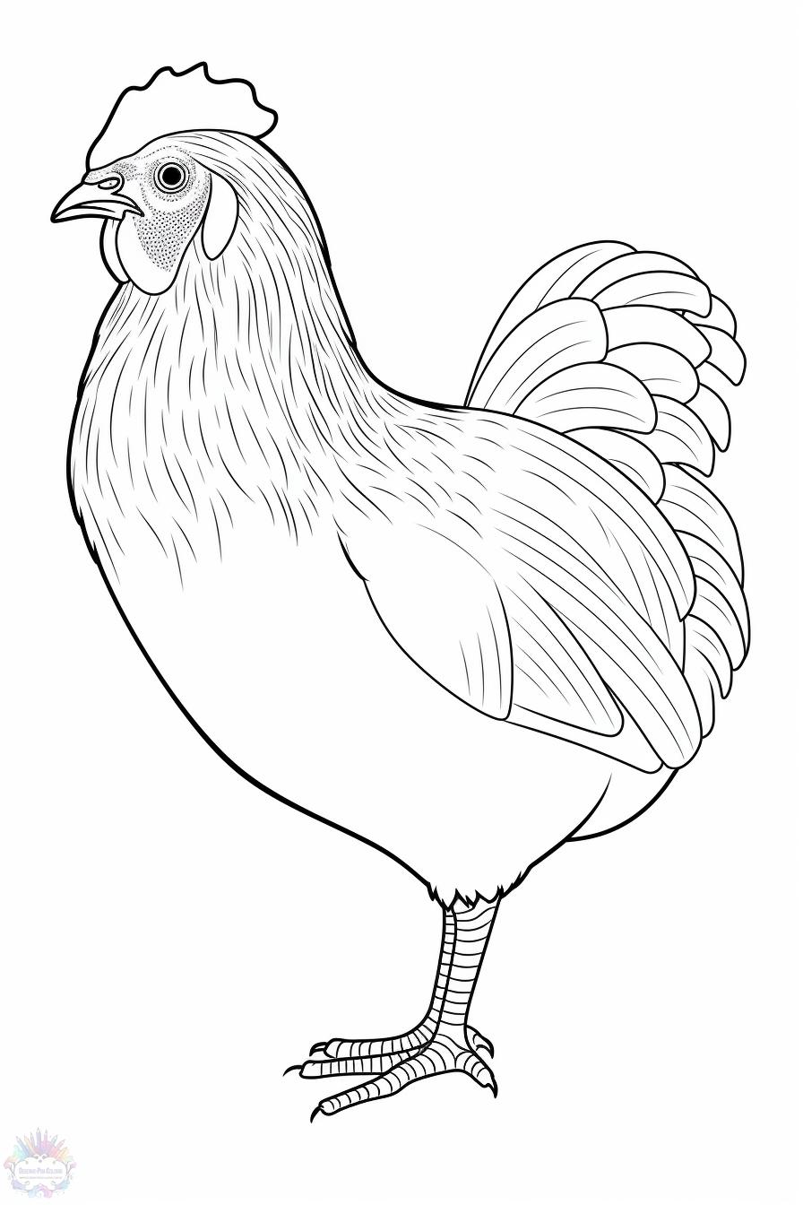 Hen Coloring Pages