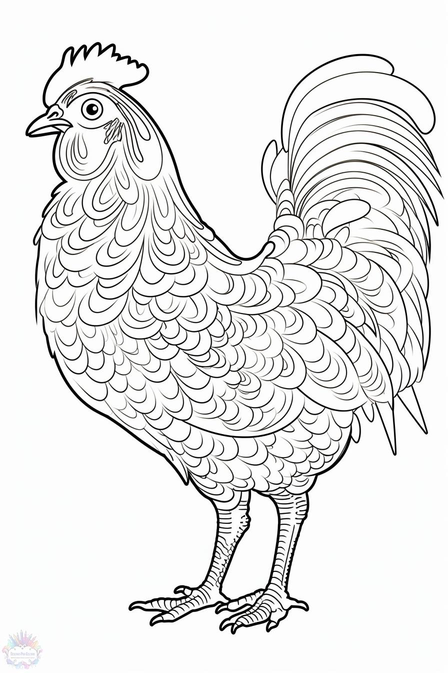 Hen Coloring Pages