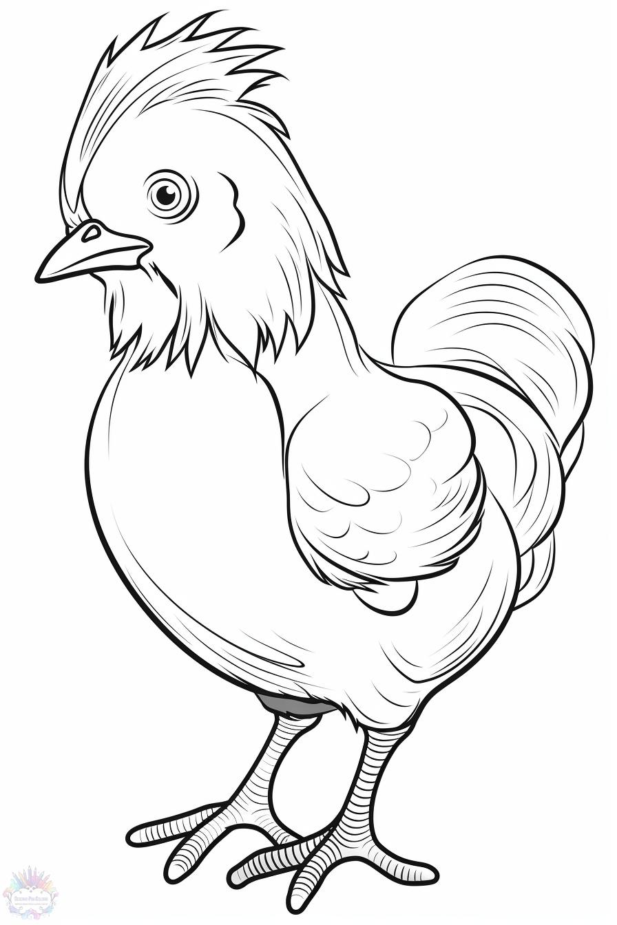 Hen Coloring Pages