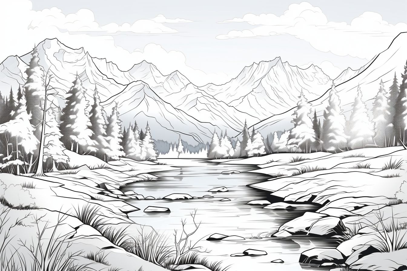 Landscape Coloring Pages