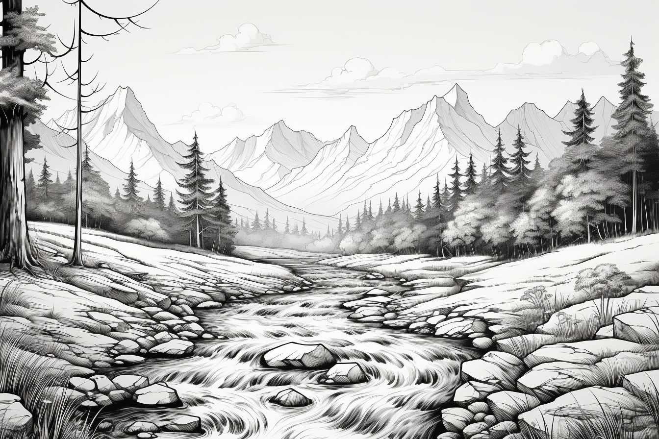 Landscape Coloring Pages