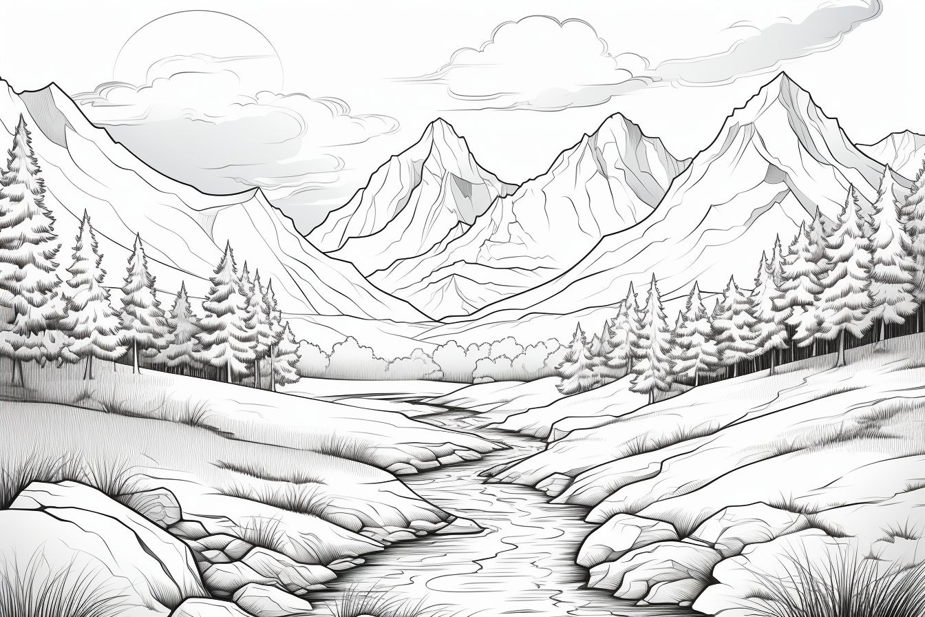 Landscape Coloring Pages