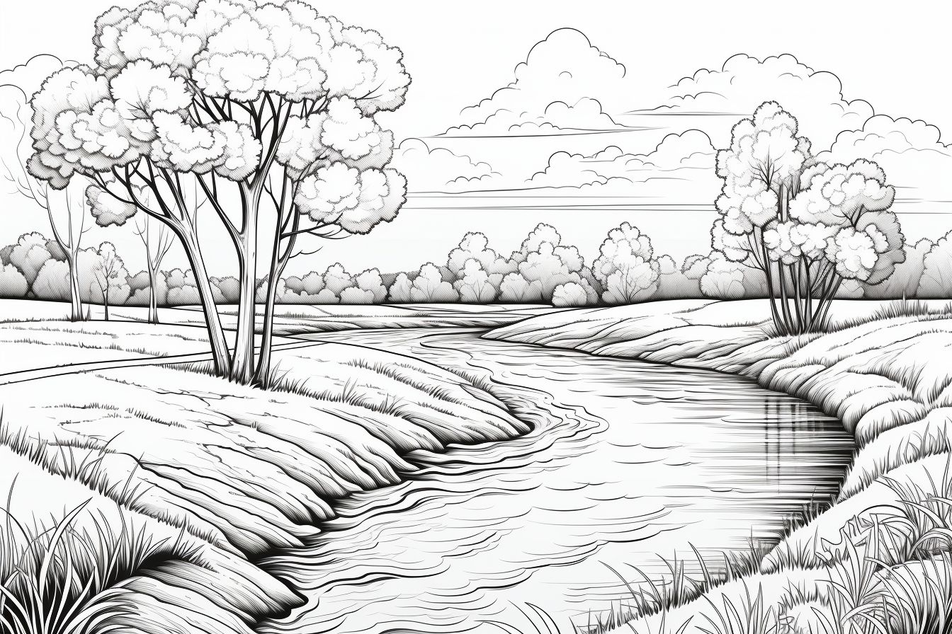Landscape Coloring Pages