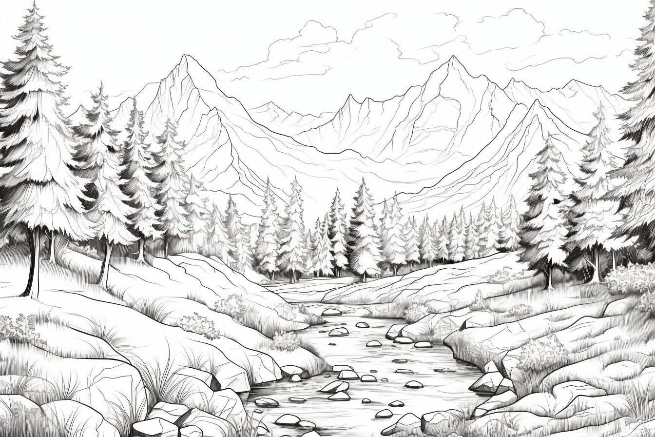 Landscape Coloring Pages