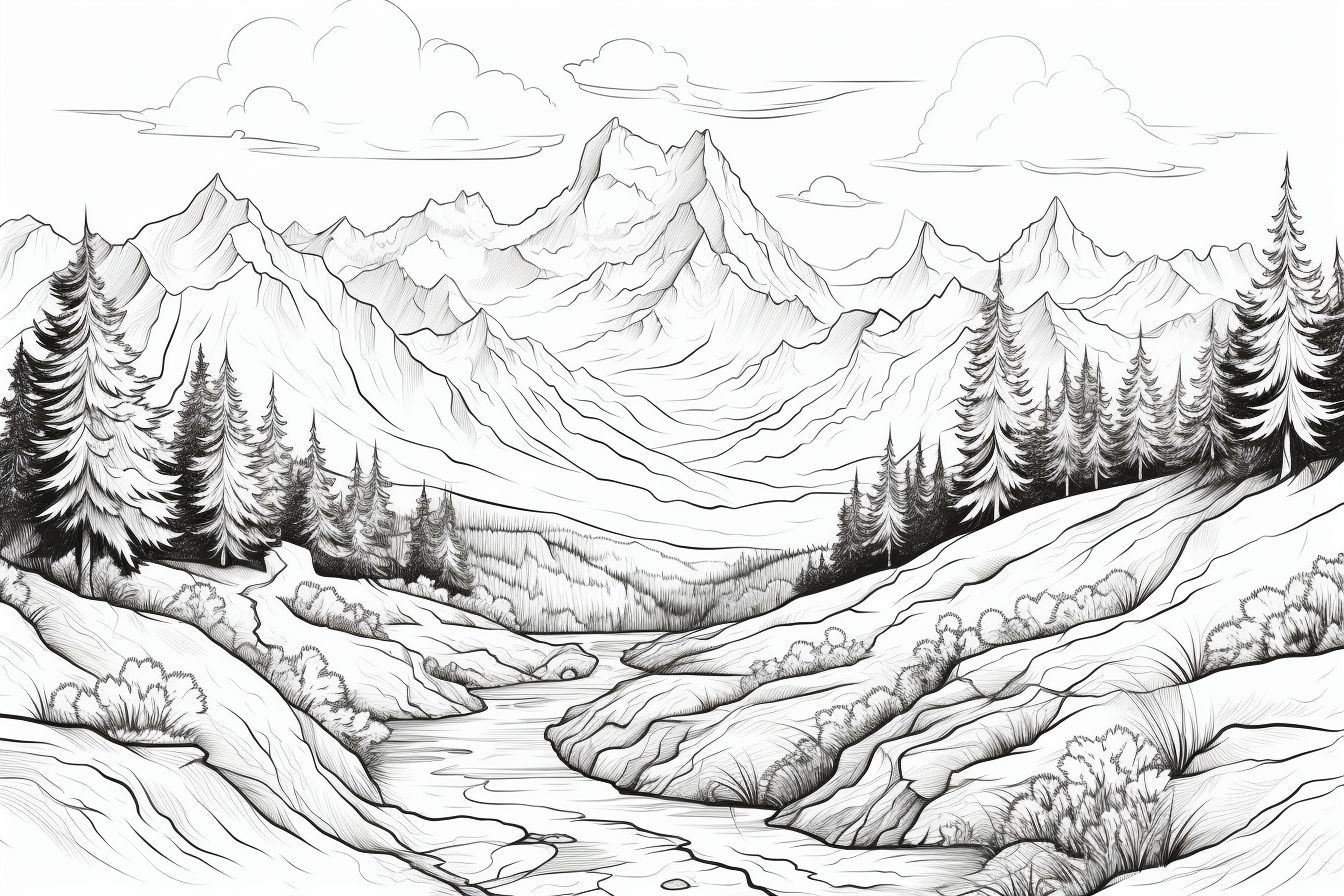 Landscape Coloring Pages