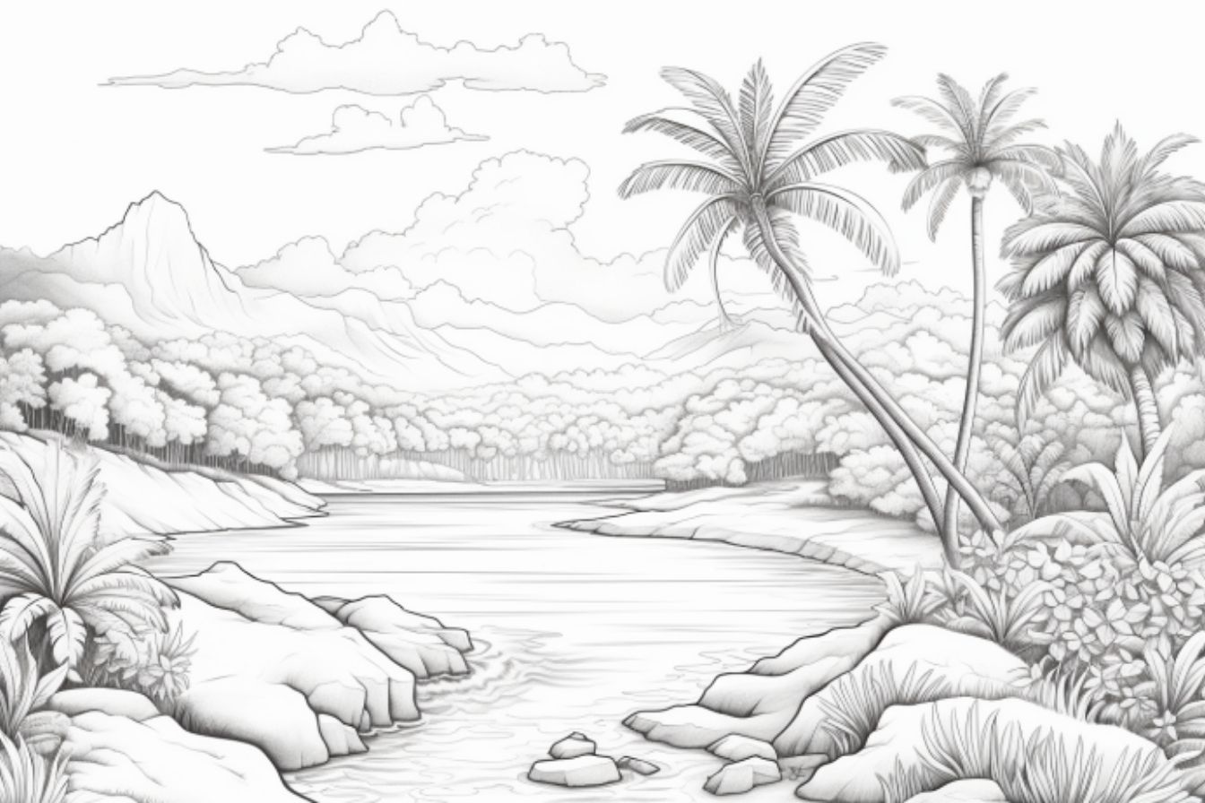 Landscape Coloring Pages