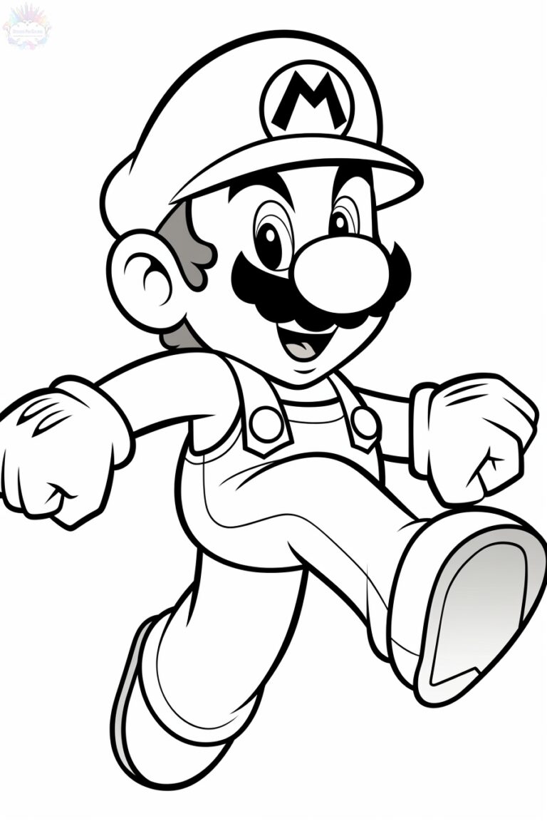 Mario Bros Para Colorir - 80 Desenhos do Luigi, Peaches e Bowser