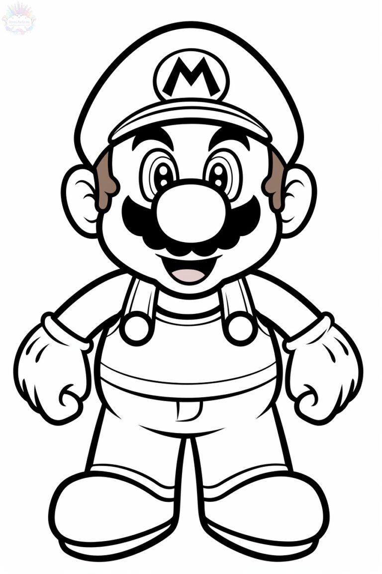 Mario Bros Para Colorir - 80 Desenhos do Luigi, Peaches e Bowser